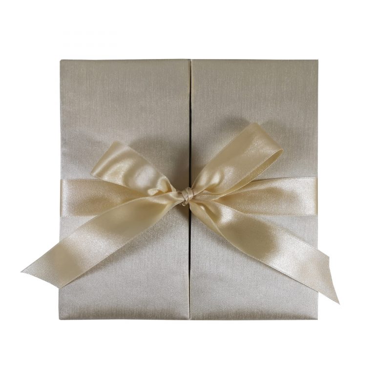 Cream Color Dupioni Silk Wedding & Event Invitation Card Folder