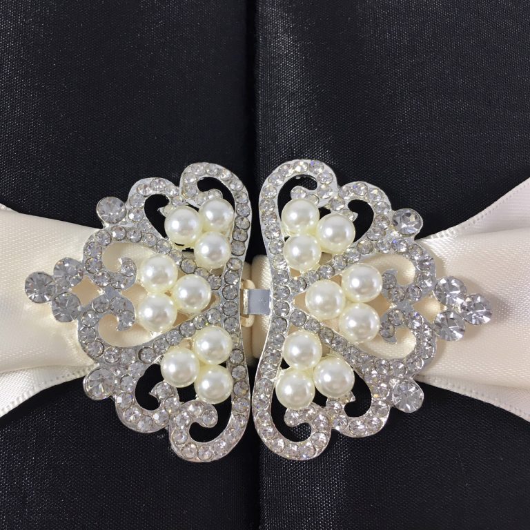 Black Cotton Funeral Box With Hinged Lid & Bow - Luxury Wedding ...