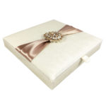 Ivory Velvet Quinceañera Invitation Box