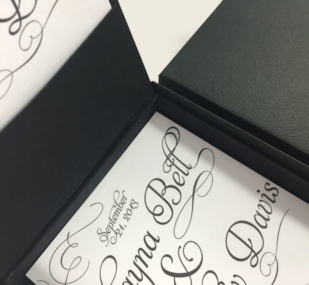 Deliver Your Announcements & Invitations In This Luxury Black Box Set