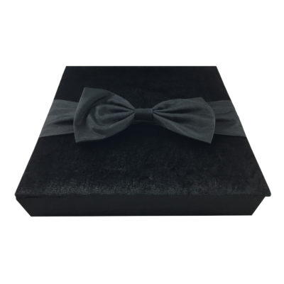 Large Black Velvet Condolence Box
