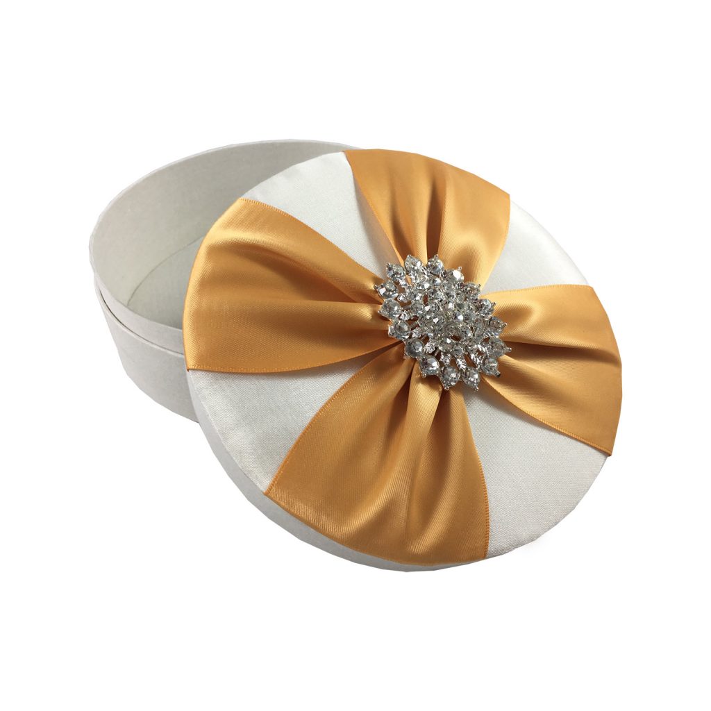 Luxury Ivory & Gold Wedding Cake Box