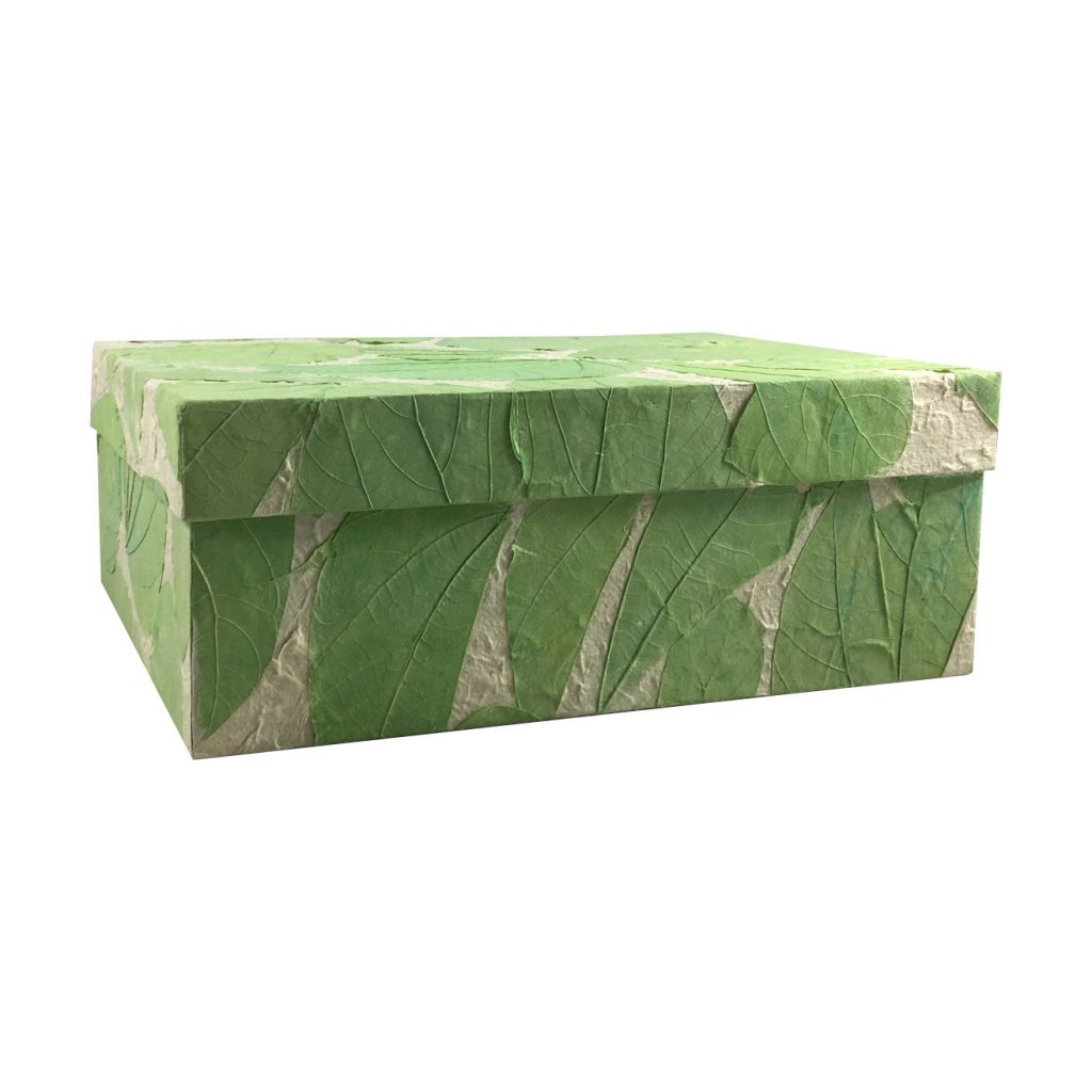 Green Mulberry Paper Packaging Box With Recycled Cardboard
