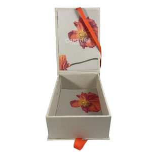 Linen Fabric Boxes For Corporate Gift, Photo Storage & Gift