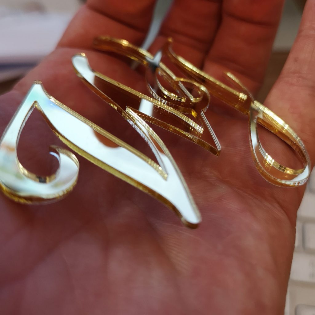 Personalized Golden Acrylic Monogram