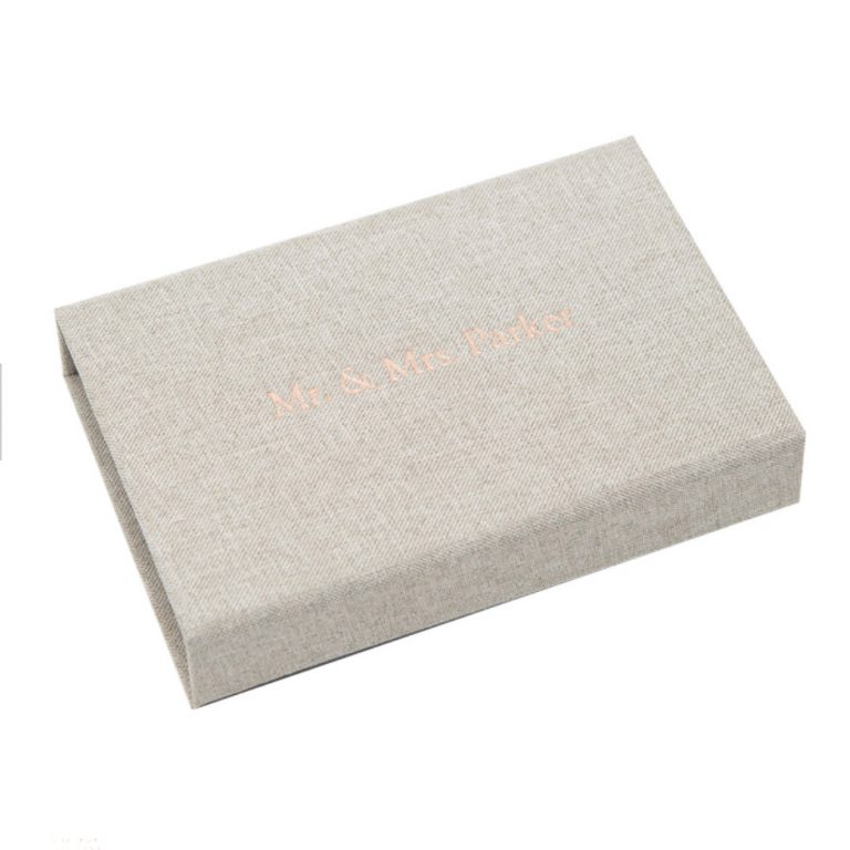 Linen Fabric Boxes For Corporate Gift, Photo Storage & Gift