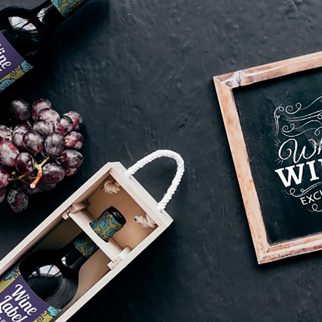 Custom Logo Wooden Wine Bottle Box
