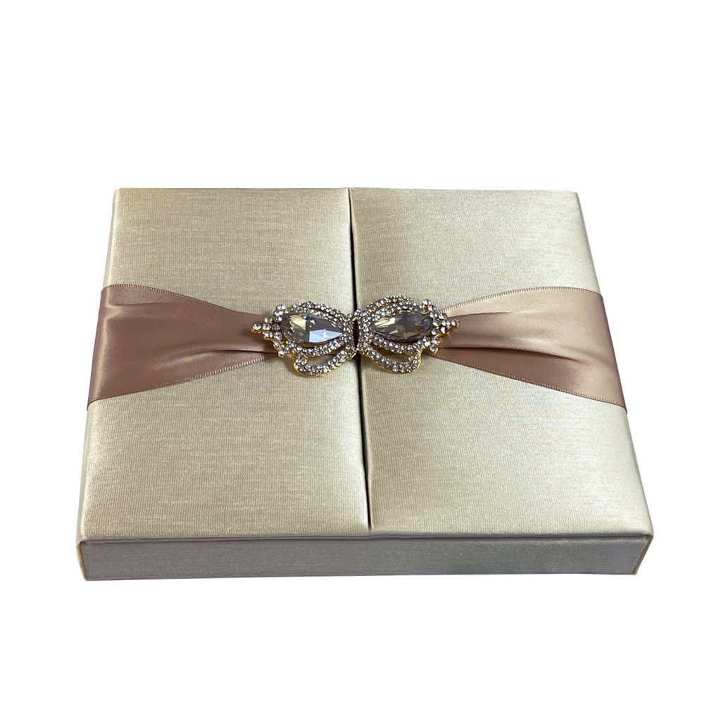 Luxury Velvet Invitation Folder With Acrylic Monogram & Foil Stamped ...