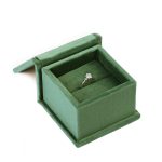 Green Velvet Jewelry Box for Engagement Rings