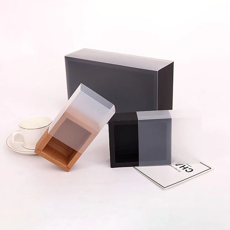 Black Folding Paper Box with Transparent Cover – Wholesale