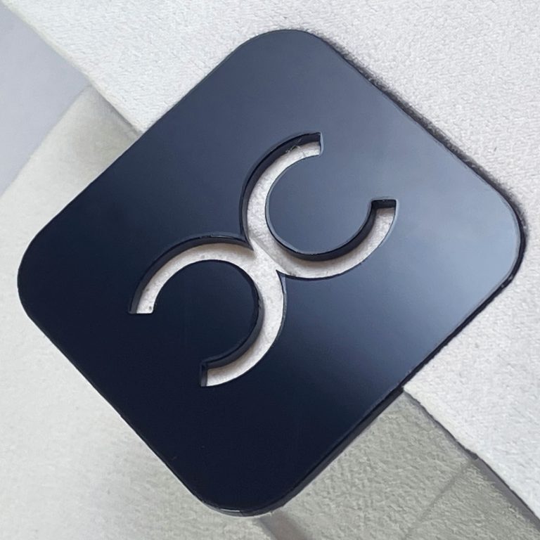 Custom Design White Suede Box With Laser Cut Logo