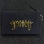Zippered Black Canvas Key Lock Pouch