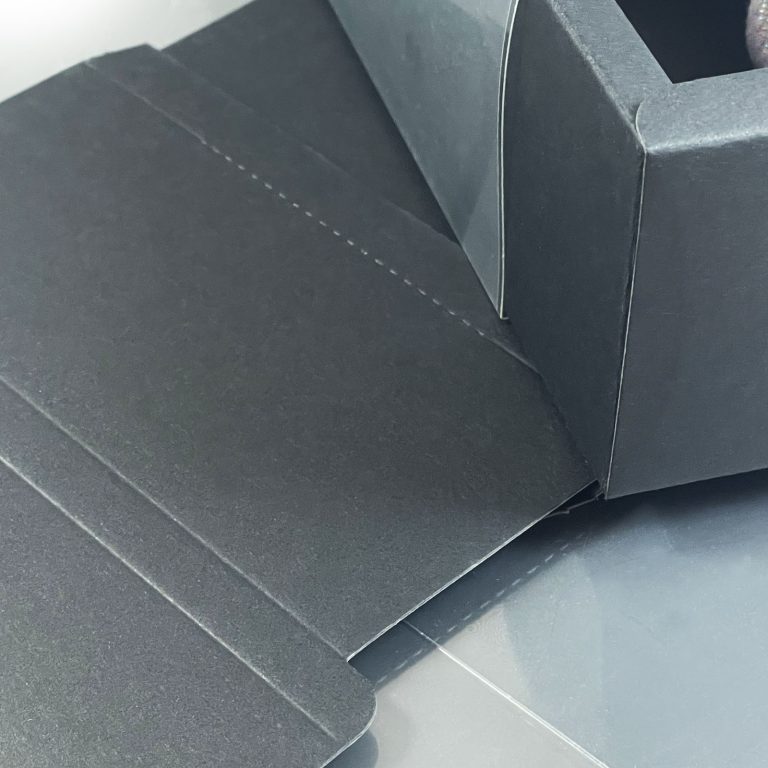 Black Folding Paper Box with Transparent Cover – Wholesale
