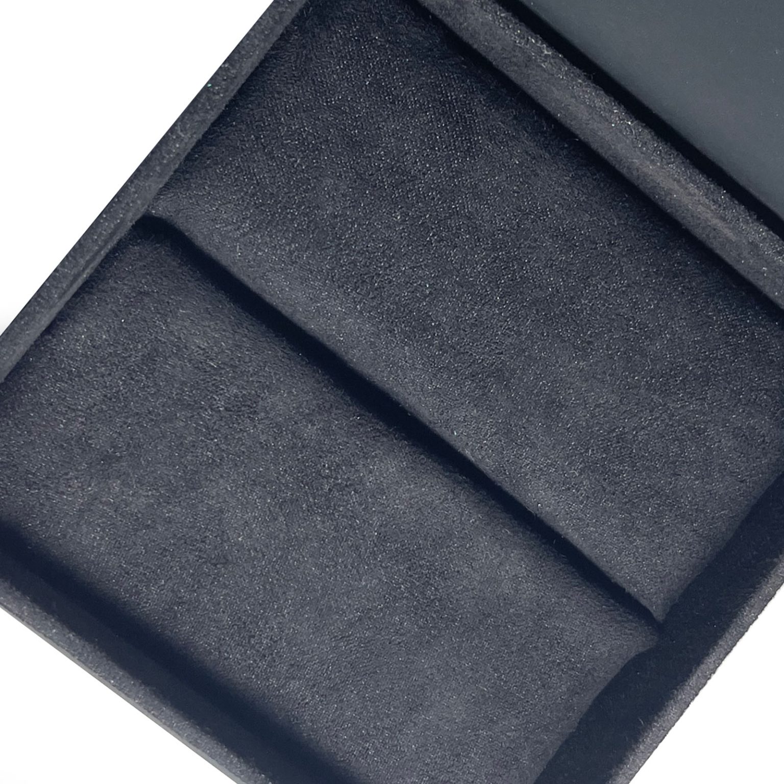 Black Soft Touch Paper Ring Jewelry Box With Acrylic Logo Emblem