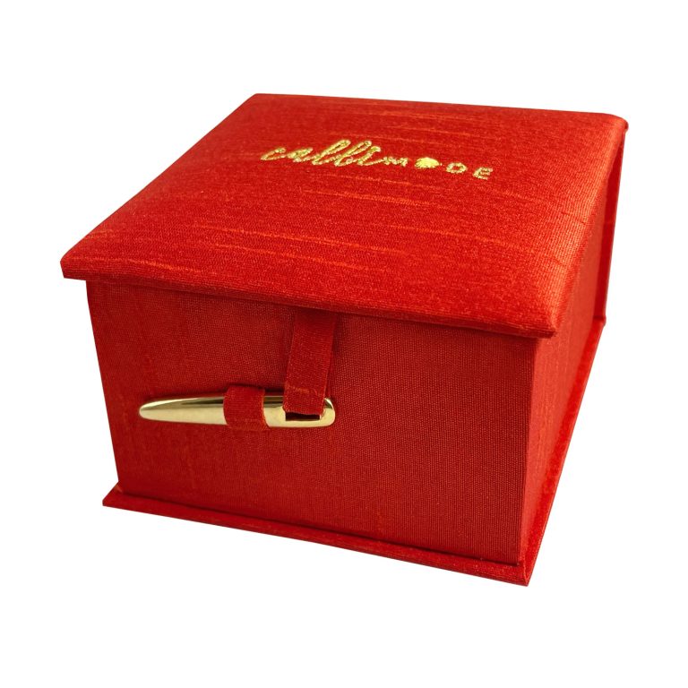 Hand-Made Royal Blue Thai Silk Gift Box From Chiang Mai