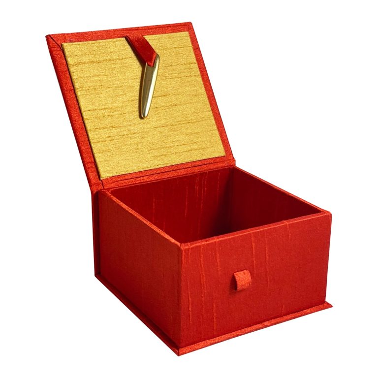 Hand-Made Royal Blue Thai Silk Gift Box From Chiang Mai