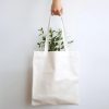 Plain White Cotton Shopping Tote Bag – Eco-Friendly & Thai-Made