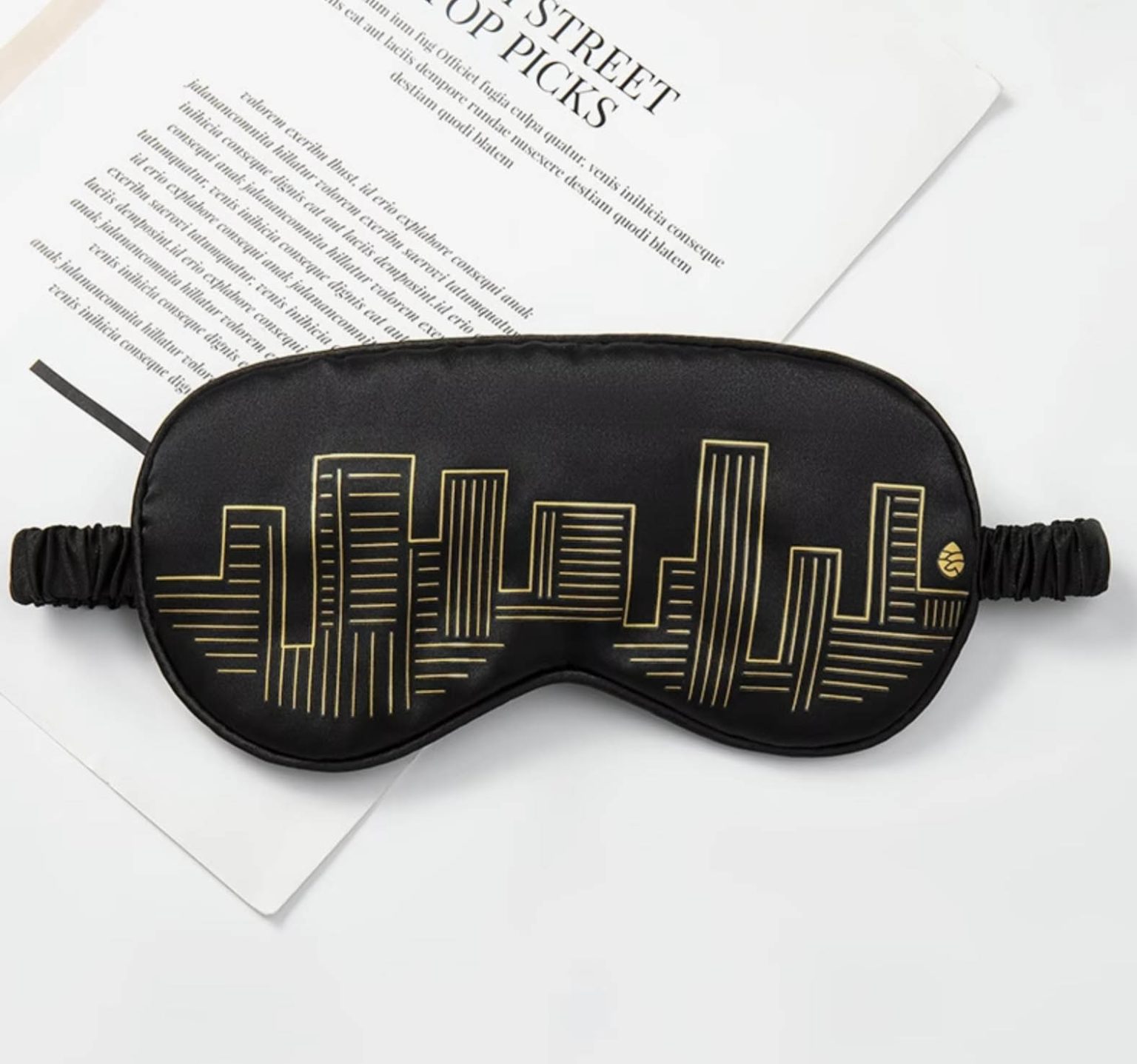 100% Mulberry Silk Sleeping Mask With Custom Printed Fabric