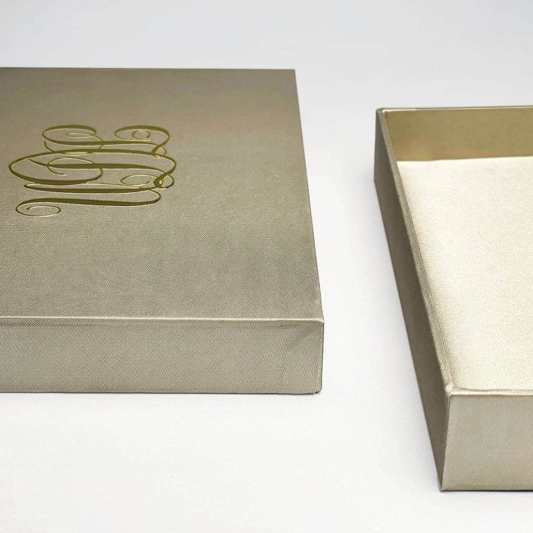 Silk Invitation Box – Golden Color For Acrylic Invitation Cards